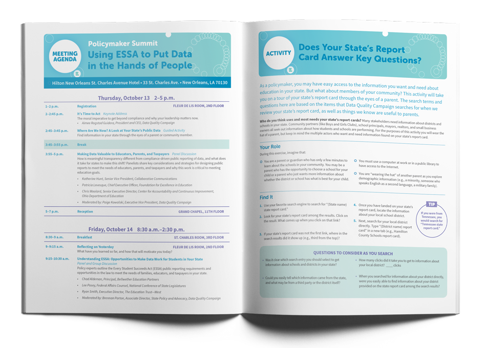 Data Quality Campaign Tangible Designs